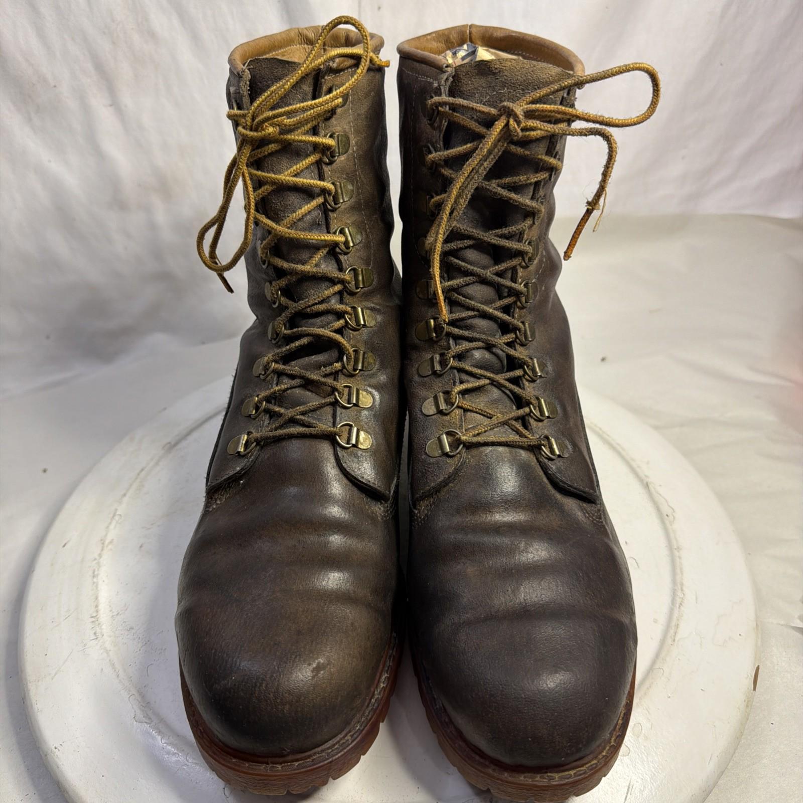 Vintage Wolverine Tan Leather Lace up Work Boots Size 10.5 Made in USA ...