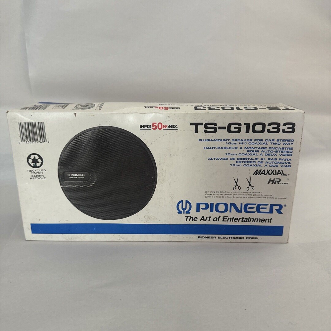 Vintage NOS Pioneer TS-G1033 4 Dual Cone Flush Mount Car Speakers Made ...