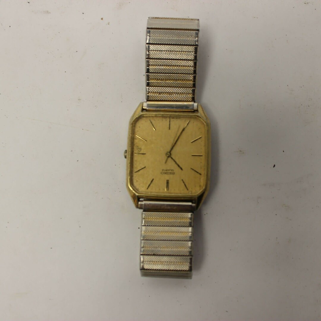 Vintage Seiko Quartz Gold Color Watch 7431-5049 RD - Etsy