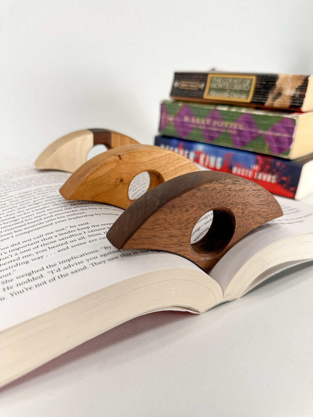 Bookie the Book Holder Wood Thumb Book Page Holder Book Accessory - Etsy