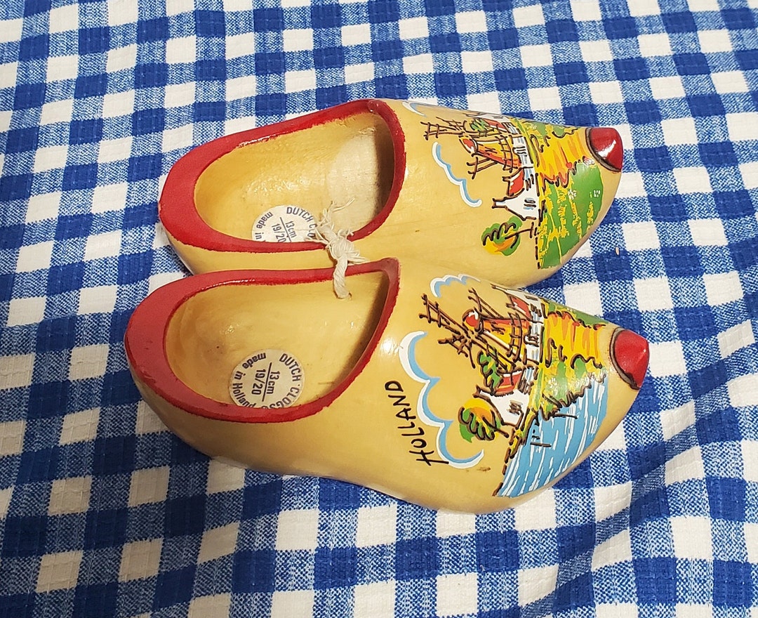 Dutch Wooden Clogs/shoes Vintage Handpainted Windmill Scene - Etsy