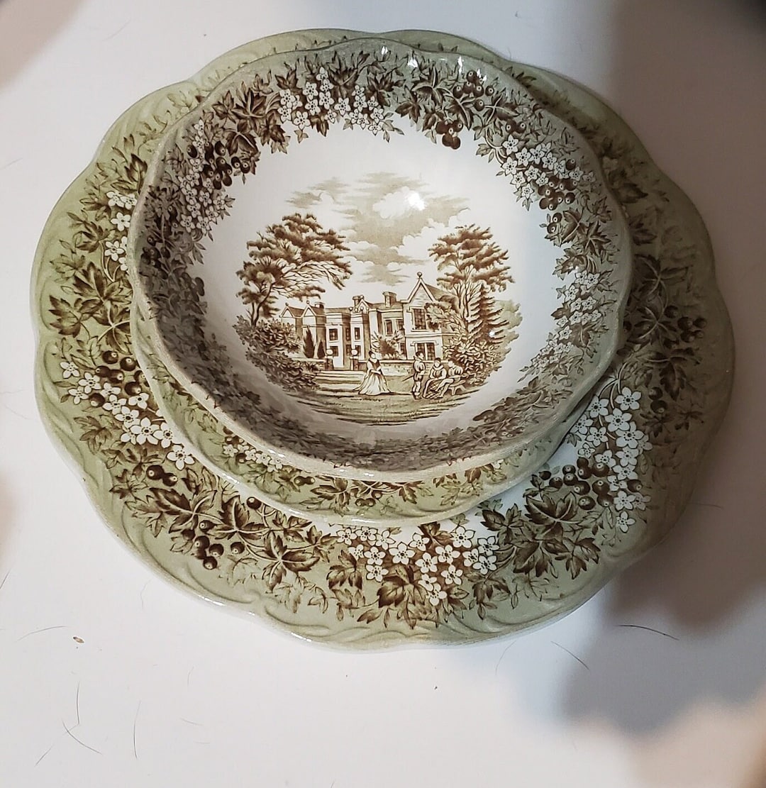 JG Meakin "romantic England" Scenes | Ironstone Bowls, Plates, Saucers ...