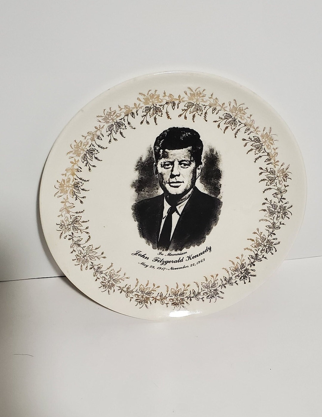 Vintage 1960s JFK Portrait Collector's Plate - Etsy