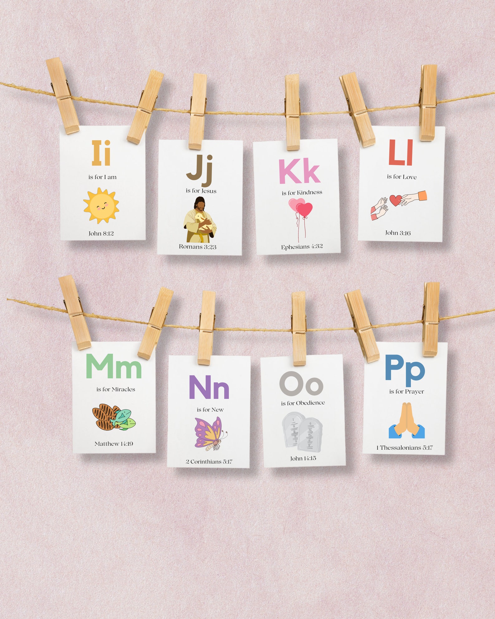 ABC Bible Scripture Cards Memorization Flash Cards for - Etsy