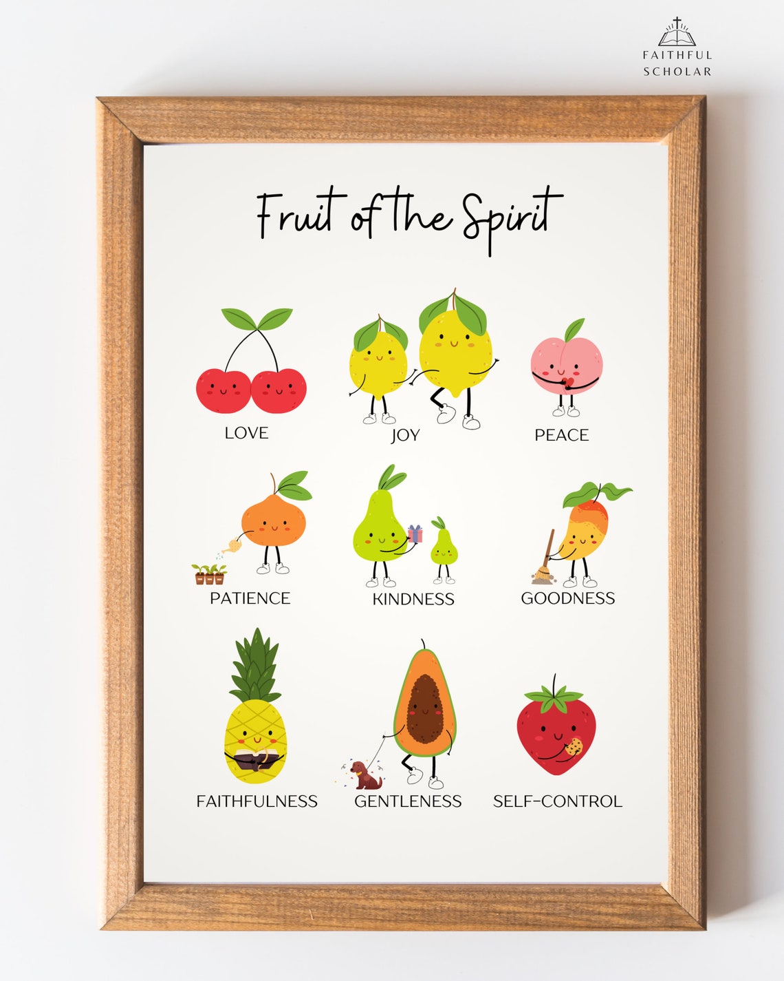 Fruit of the Spirit Artwork Poster, Downloadable, Faith-based Learning ...