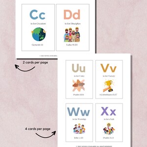 ABC Bible Scripture Cards, Memorization, Flash Cards, for Learning ...