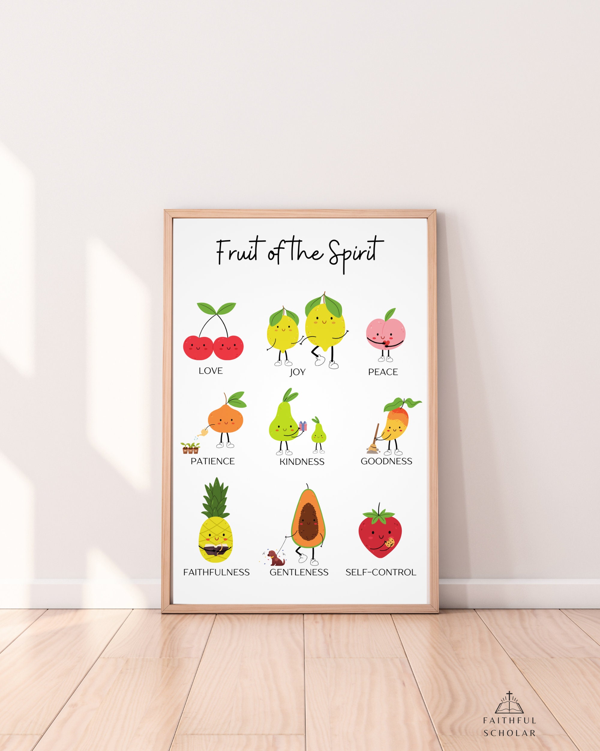 Fruit of the Spirit Artwork Poster, Downloadable, Faith-based Learning ...