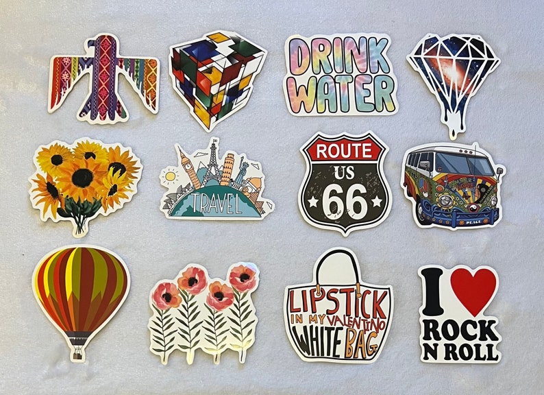 Random Sticker Pack Vinyl Stickers Laptop Stickers Water Bottle ...