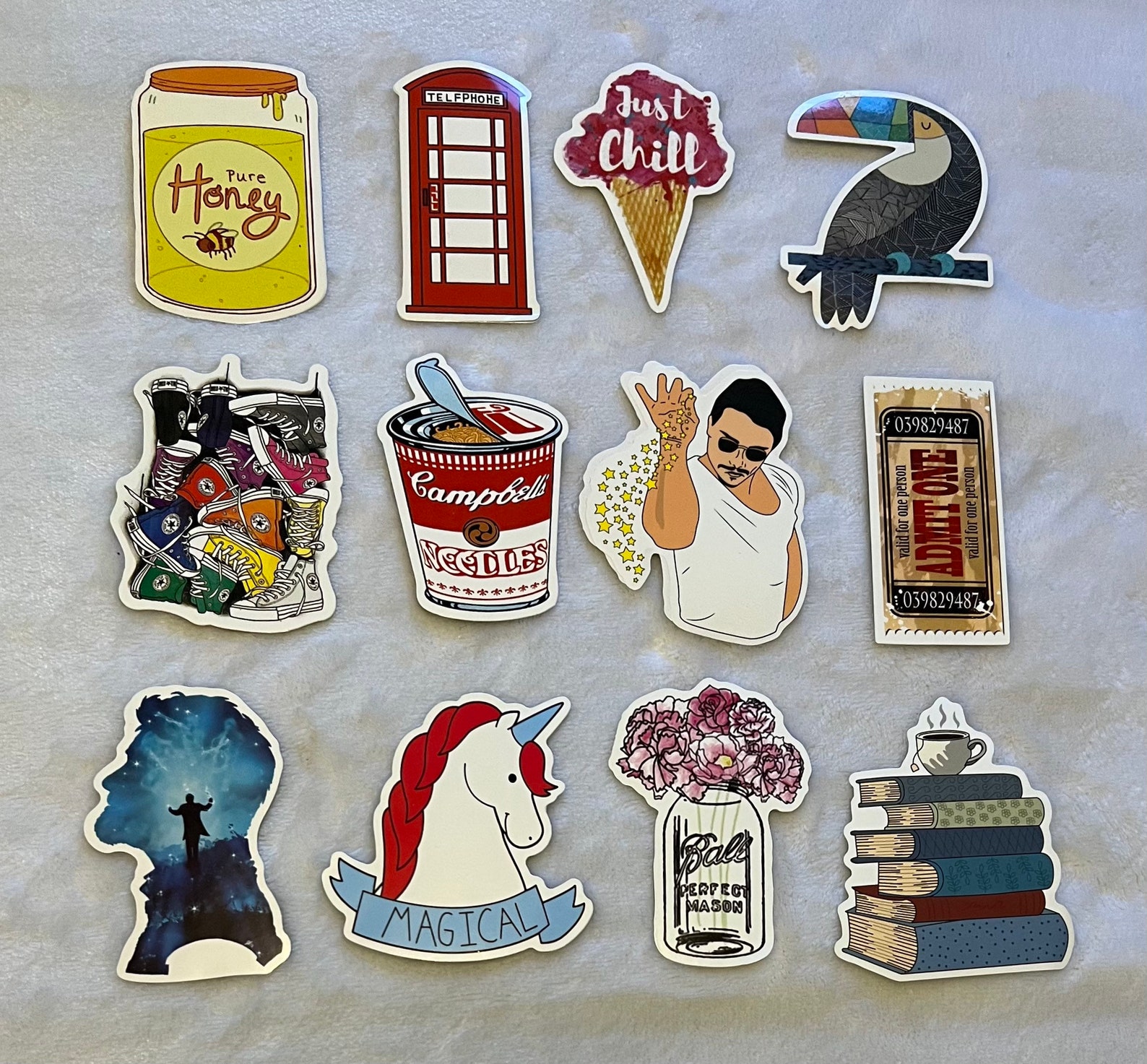 Random Sticker Pack Vinyl Stickers Laptop Stickers Water Bottle ...
