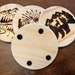 Coaster Set - 4 Pack - Nature Scenes - Customizable - Cabin Decor - Etsy