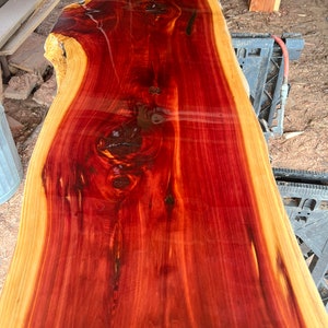 Red Cedar Coffee Table Epoxy Filled and Coated 18 Tall X 16 Wide 1 ...