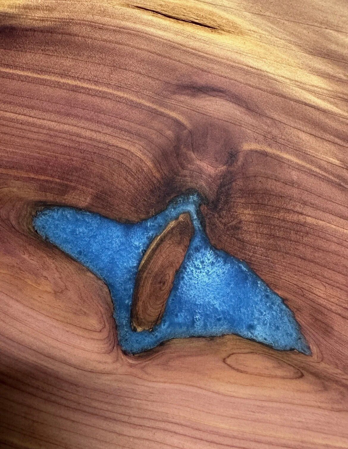 Red Cedar Coffee Table Epoxy Filled and Coated 18 Tall X 16 Wide 1 ...