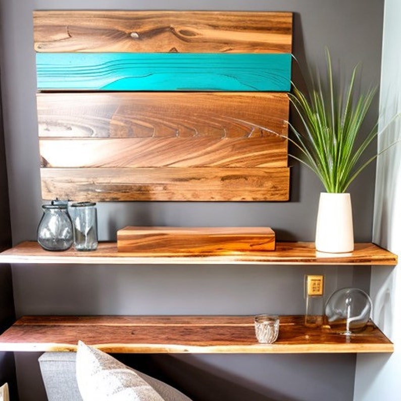 Floating Shelf Red Cedar Live Edge Sturdy Hidden - Etsy
