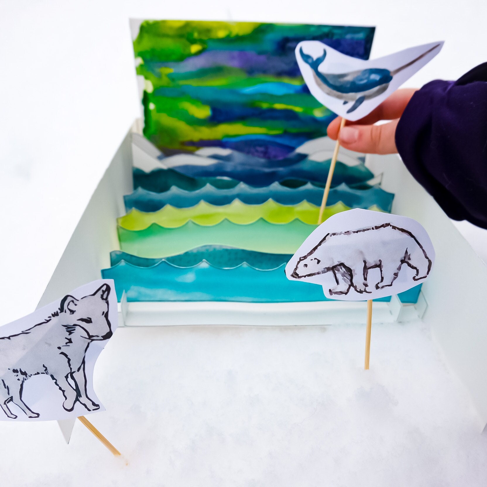 Arctic Fox Habitat Diorama