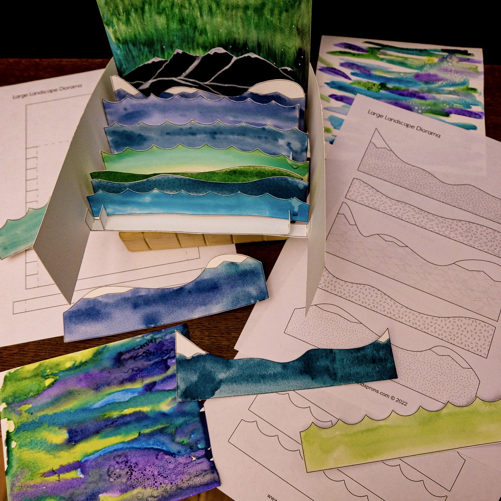 Mountain Printable Diorama Craft - Etsy