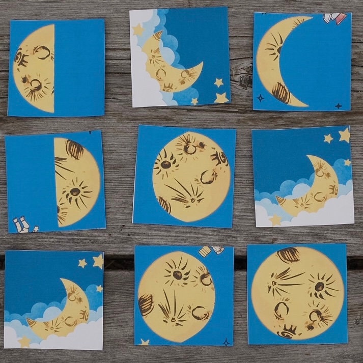 Printable Moon Phase Cards and Activity Pack - Etsy Australia