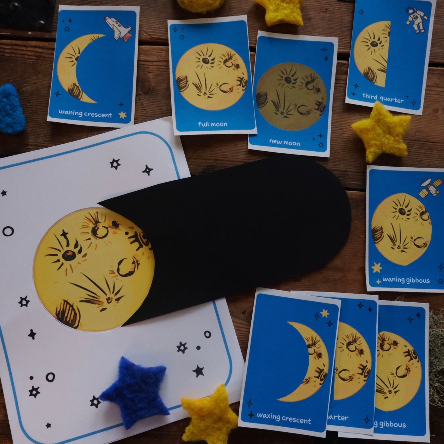 Printable Moon Phase Cards and Activity Pack - Etsy Australia