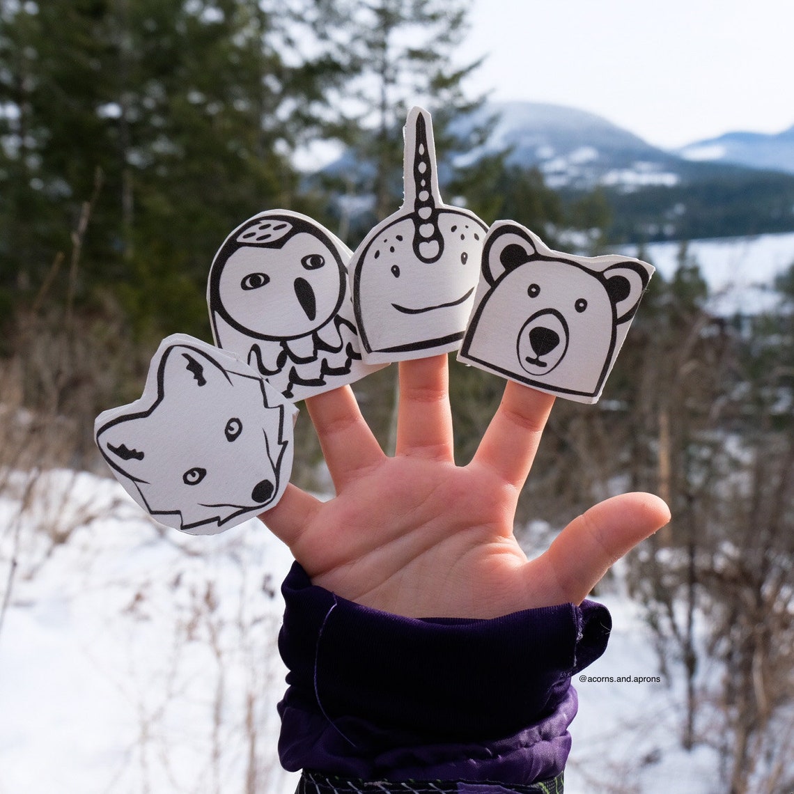 Arctic Animal Puppets and Crowns - Printable Craft - Etsy