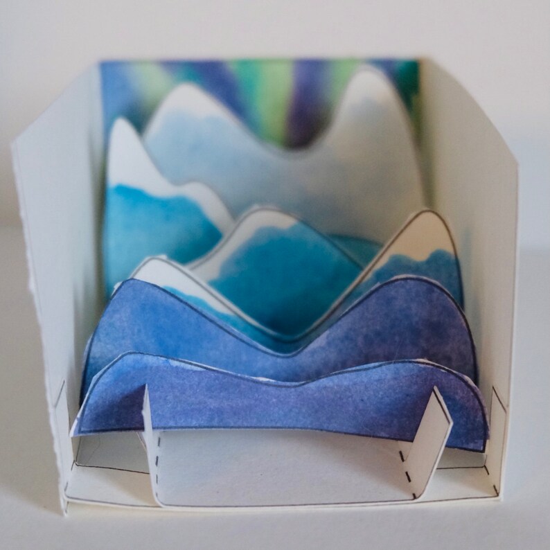 Mountain Printable Diorama Craft - Etsy