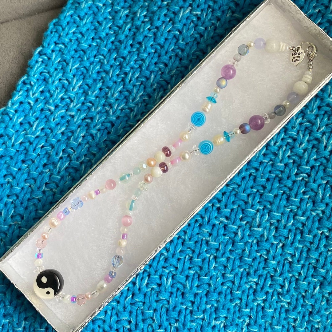 Crystal Yin Yang Necklace - Etsy