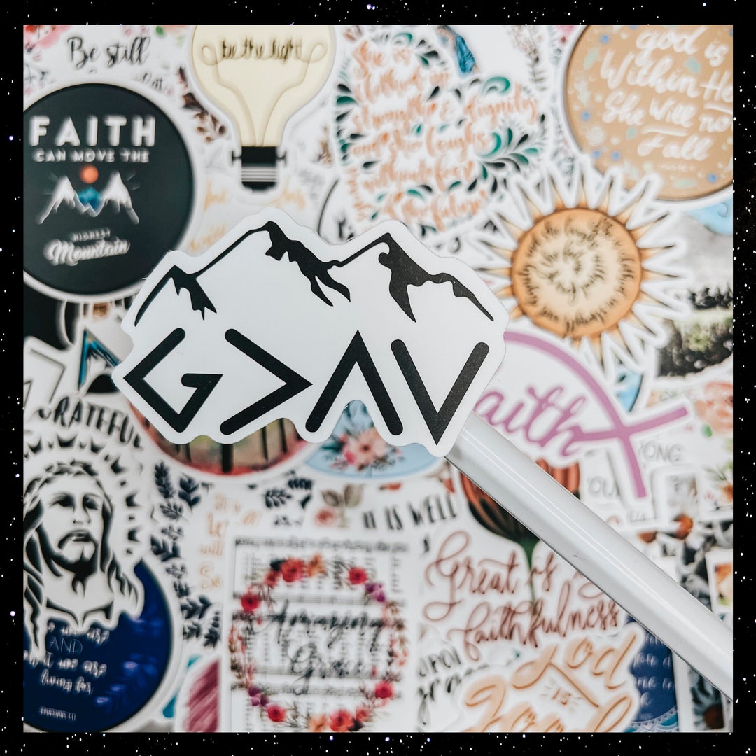 Christian Themed Inspirational Sticker Set Vinyl Stickers for Laptop ...