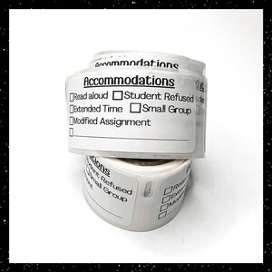 Custom SPED Testing Modifications & Accommodation Sticker Label - Etsy