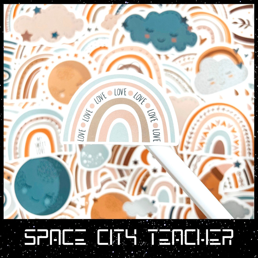 Boho Rainbow Theme Sticker Set Fun Pack for Kids, Gifts for Kids Party ...