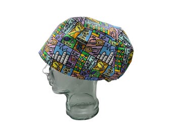 Wild Meadow, Scrub Cap, Euro Style Adjustable Surgical Scrub Hat - Etsy