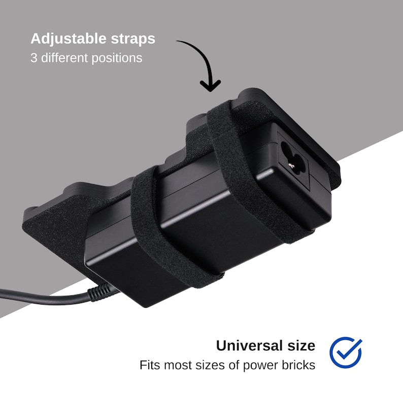 Laptop Charger Mount: Under Desk Power Brick Organizer & Holder - Etsy