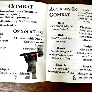 D&D 5e Quick Player Reference Booklet Dnd New Player Cheat Sheet ...