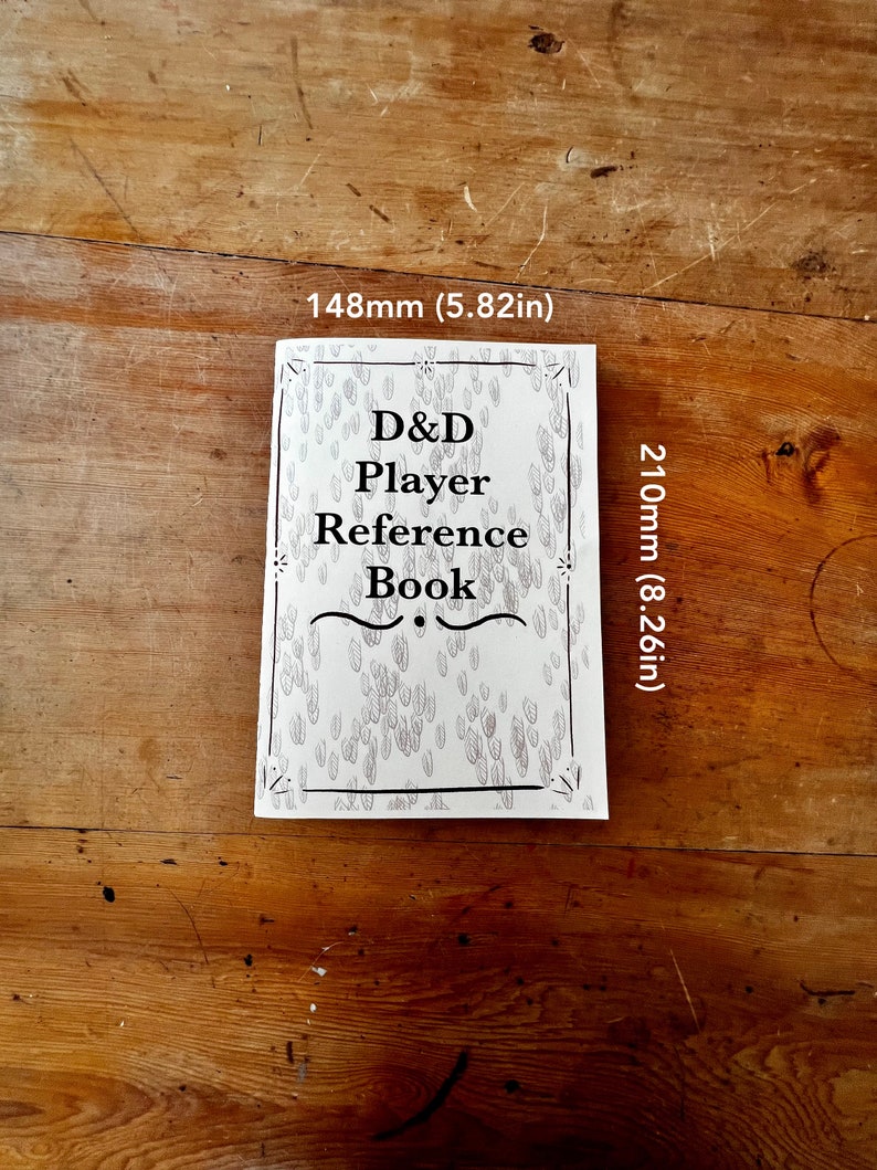 D&D 5e Printable Quick Player Reference Booklet Dnd New - Etsy Australia