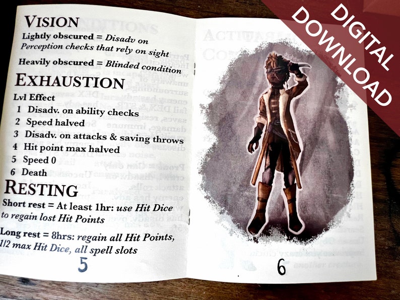 D&D 5e Printable Quick Player Reference Booklet Dnd New - Etsy Australia