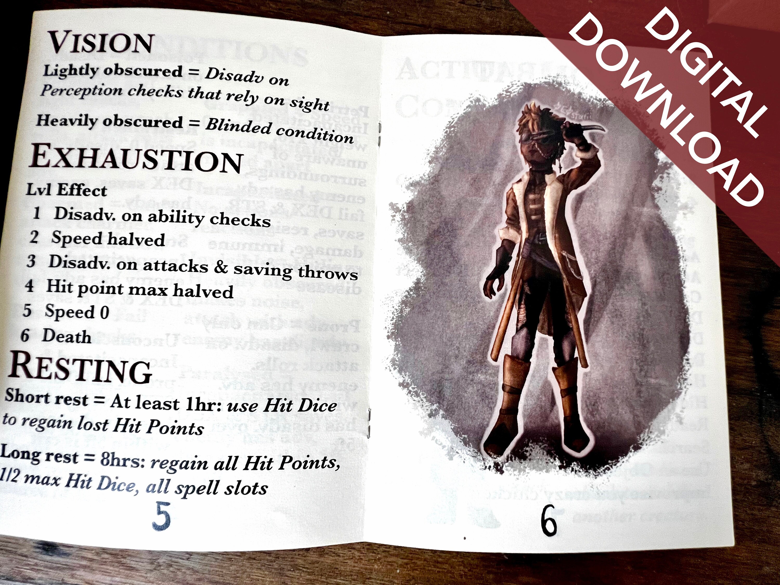 D&D 5e Printable Quick Player Reference Booklet Dnd New - Etsy Australia