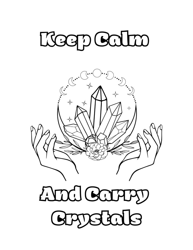 Printable Crystal Coloring Page - Etsy