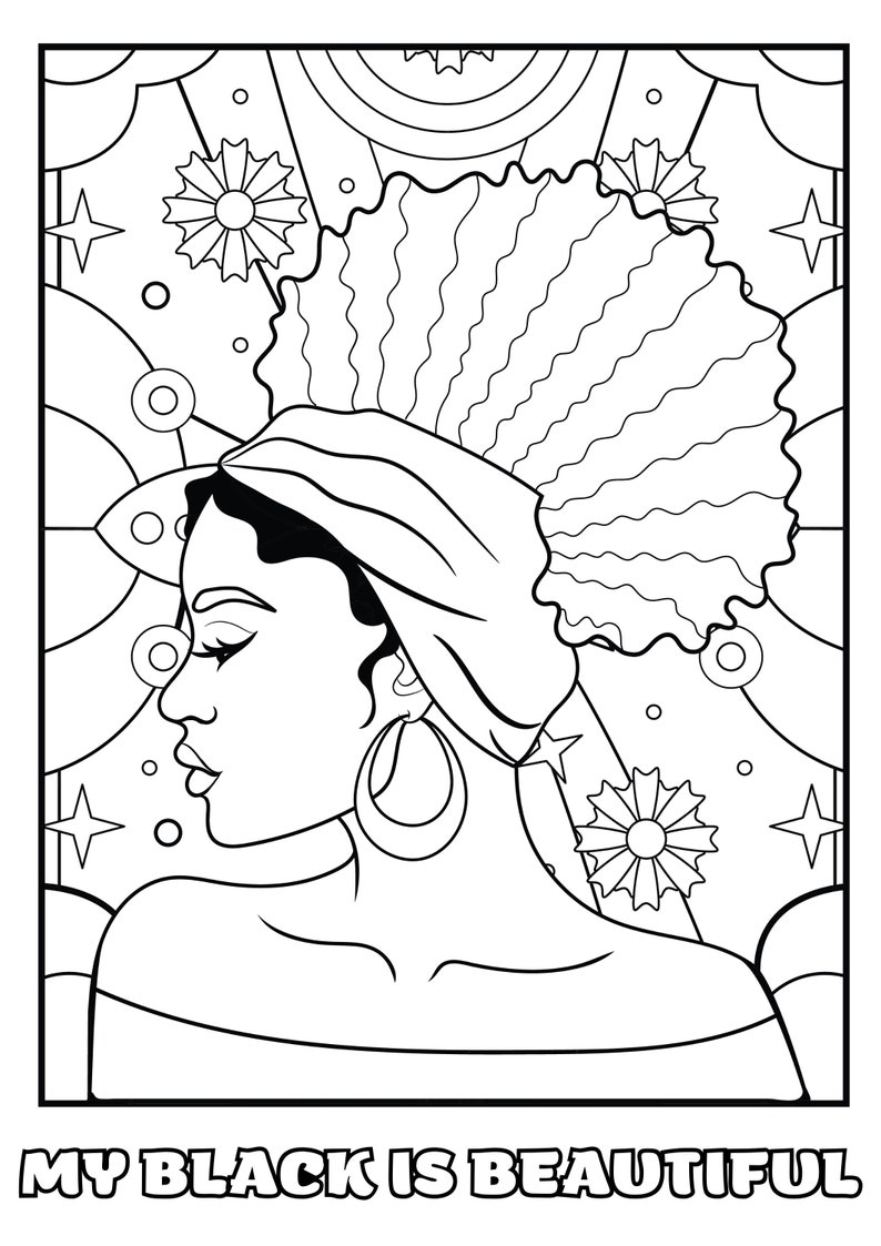 Printable African American Coloring Page - Etsy
