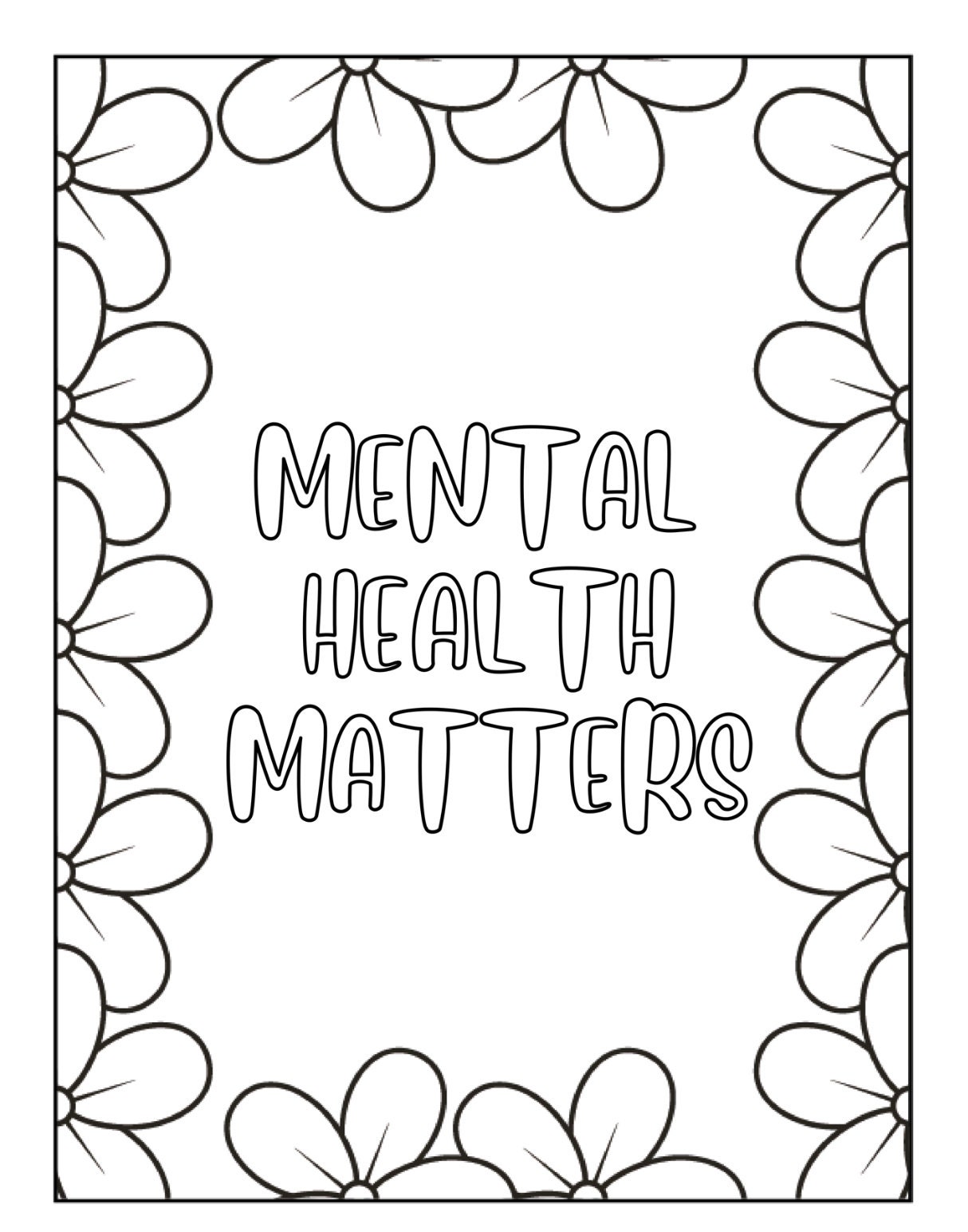 Mental Health Coloring Book - Etsy