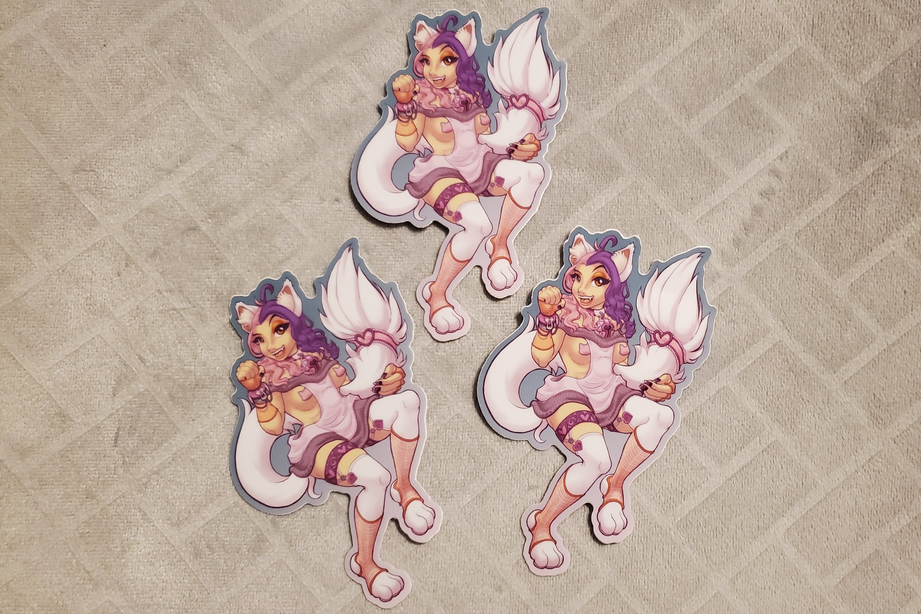 4 Cute And Sexy Anime Cat Girl Neko Vinyl Sticker Etsy