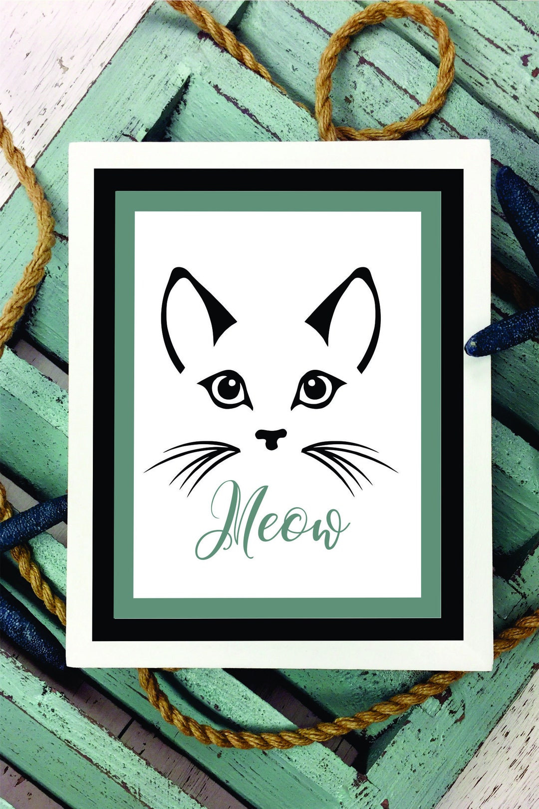 Cat Meow SVG, Cat Face, Decal, Sticker, Southern Sayings, Silhouette ...