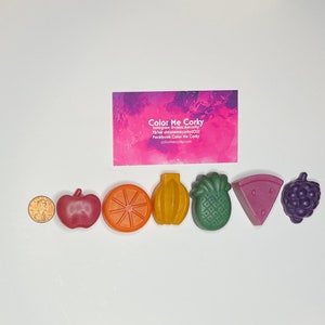Fruit Shaped Crayon Set Apple Oranges Pineapple Watermelon Grape ...