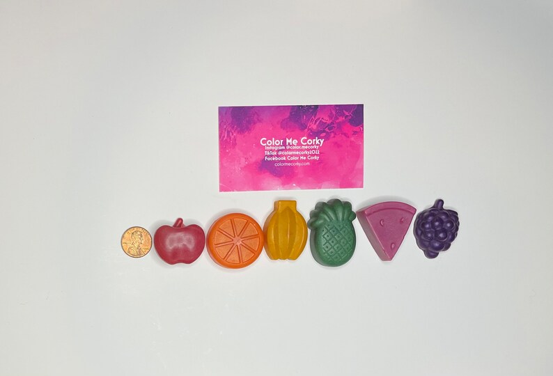 Fruit Shaped Crayon Set Apple Oranges Pineapple Watermelon Grape ...