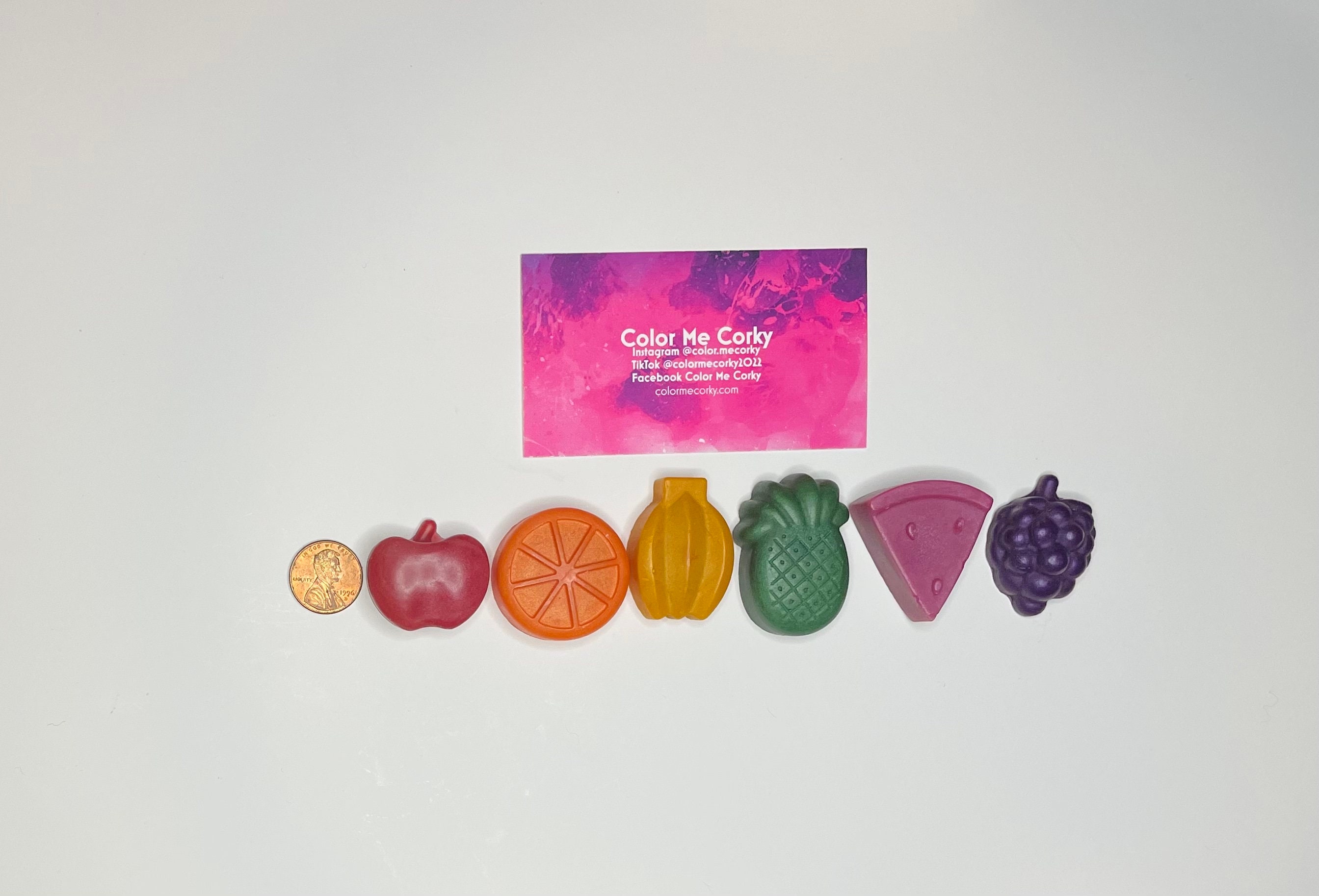 Fruit Shaped Crayon Set Apple Oranges Pineapple Watermelon Grape ...