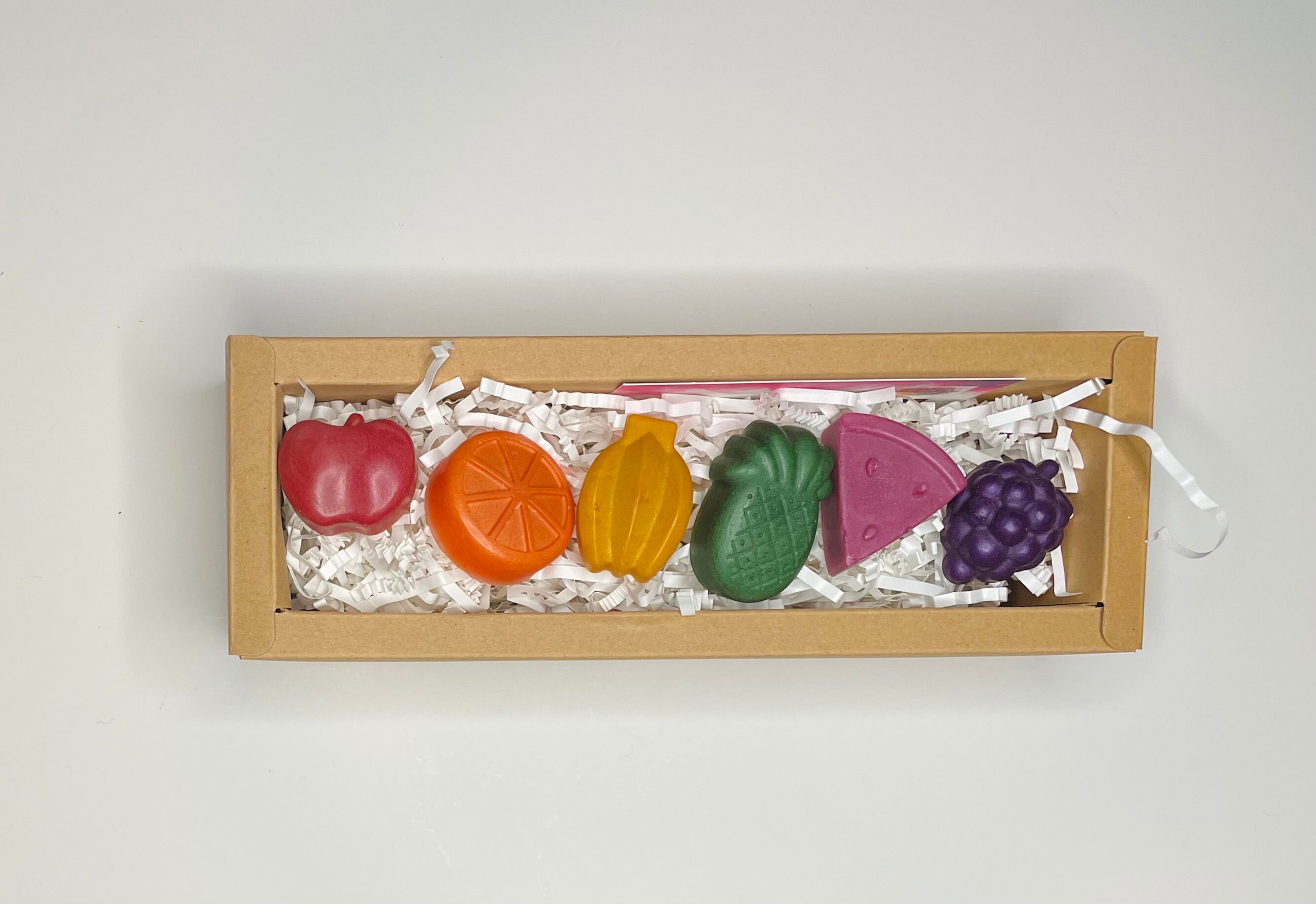 Fruit Shaped Crayon Set Apple Oranges Pineapple Watermelon Grape ...