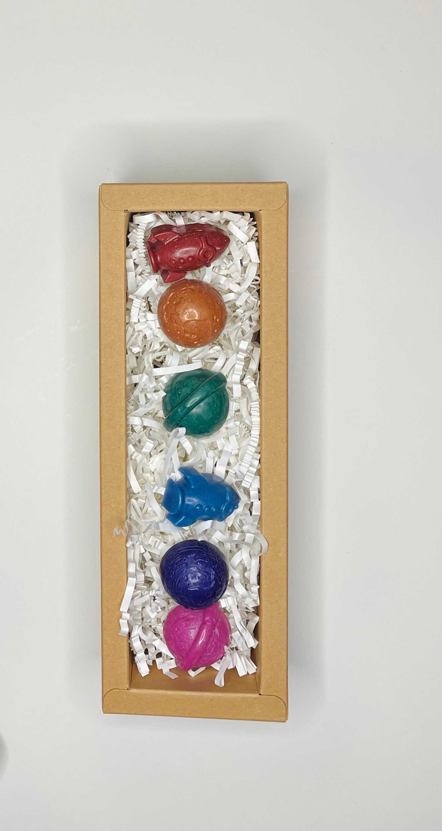 Planet/rocket Ship Shaped Crayon Set - Etsy