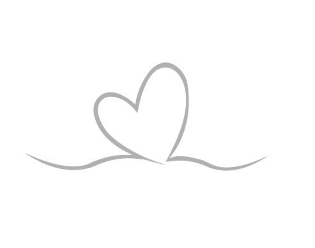 Flowy Heart SVG Cut File - Etsy