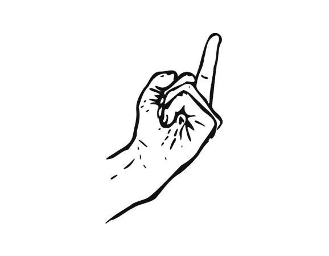 Flip off SVG Cut File - Etsy