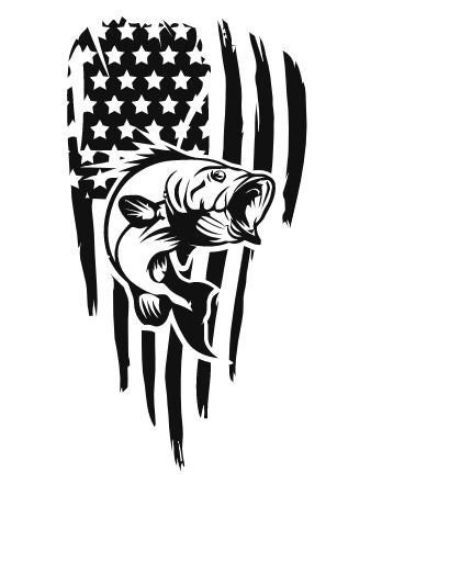 Bass Flag SVG Cut File - Etsy