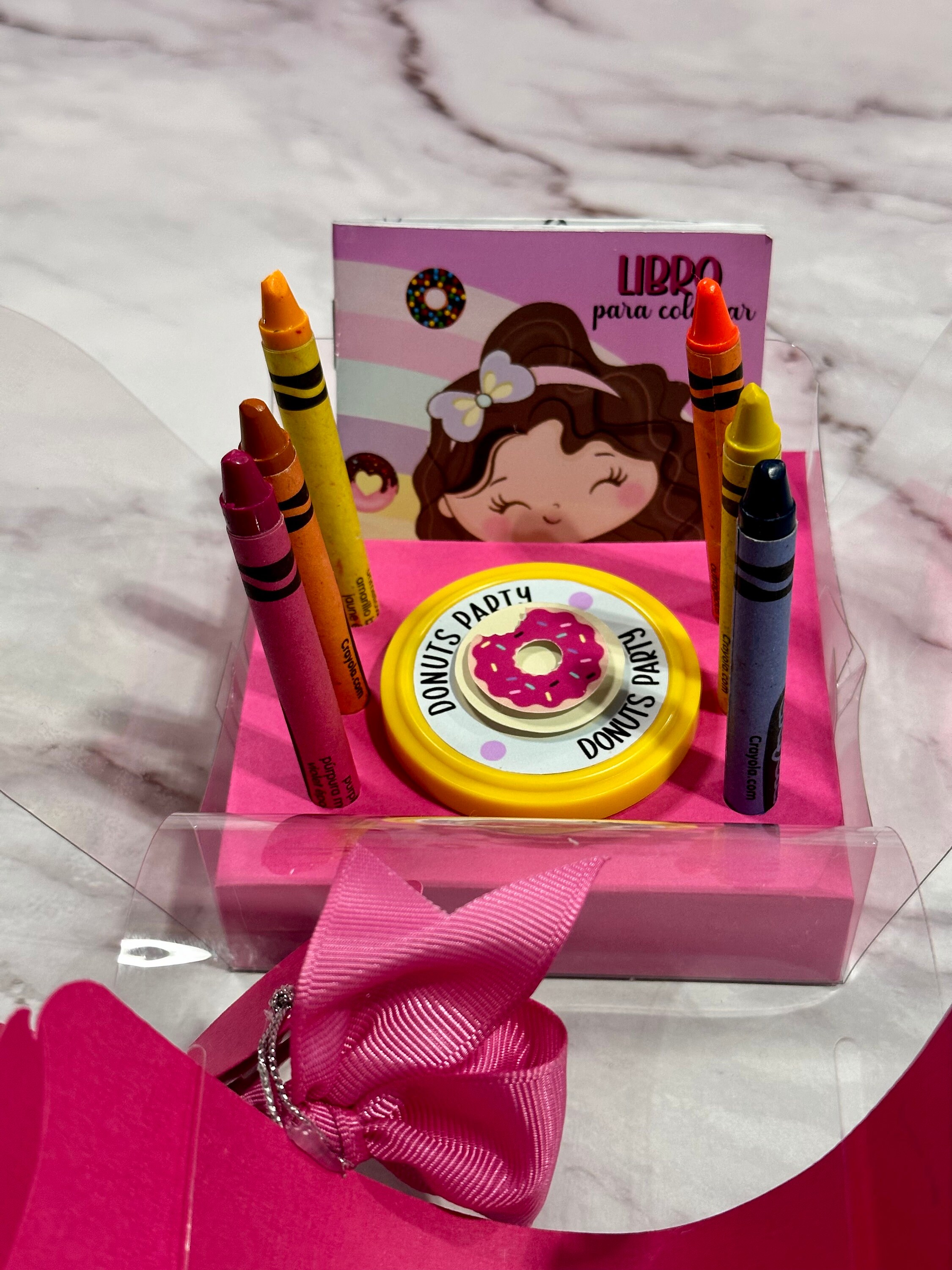 Donut Party Favor Box: Acetate Kids Activity Set. - Etsy