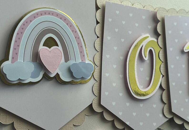 Rainbow Highchair Banner: First Birthday Party Decoration|one Rainbow ...