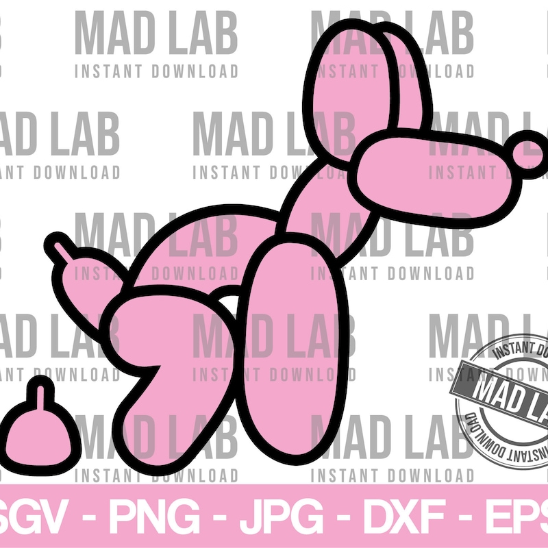 Balloon Dog Svg - Etsy