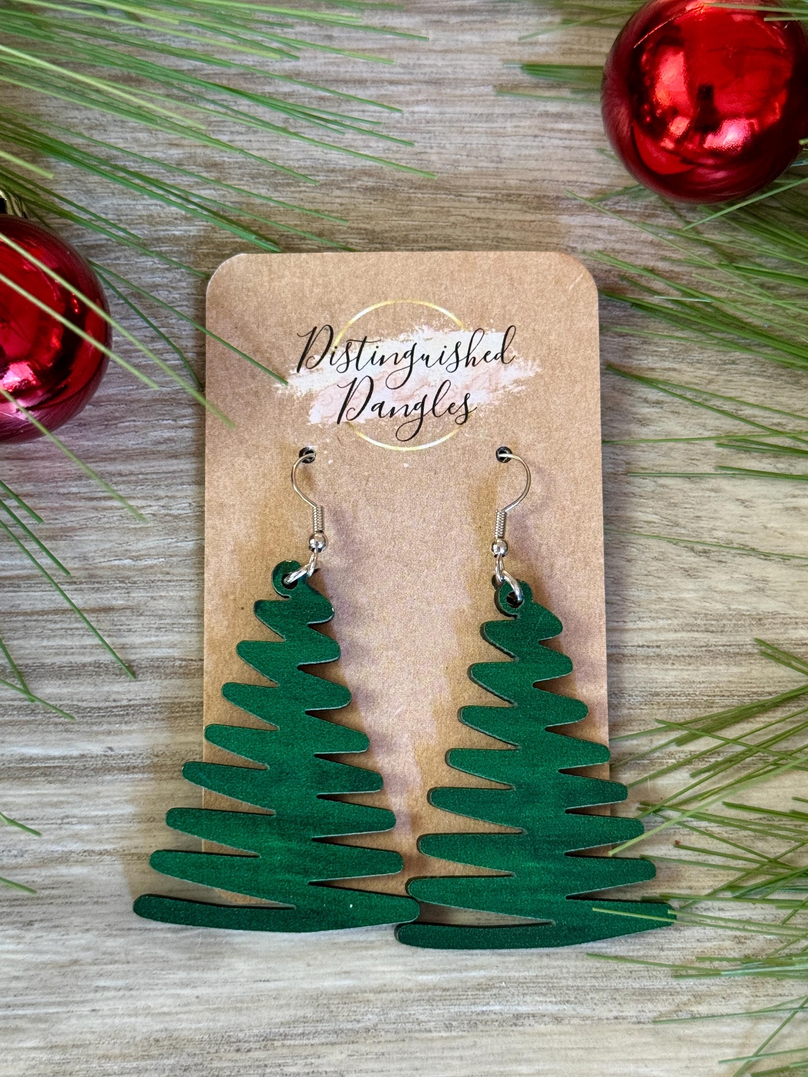 Green Wooden Squiggle Christmas Trees - Etsy